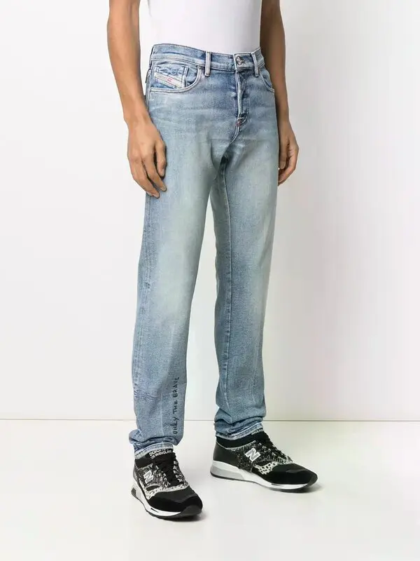 DIESEL® Straight-leg Light Wash Jeans