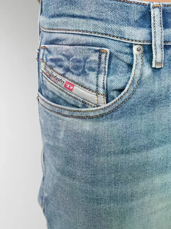 DIESEL® Straight-leg Light Wash Jeans