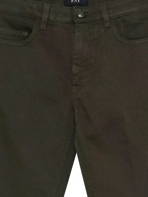 FAY Button-fastening Jeans - Green