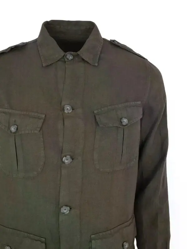 120% Lino Buttoned Pocket Linen Jacket