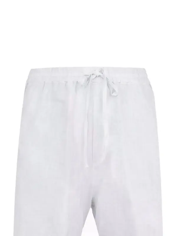120% Lino Drawstring Bermuda Shorts - White