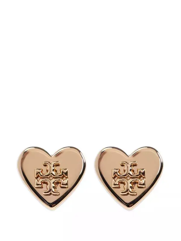 Tory Burch Forget Me Not Heart Motif Stud Earrings - Pink