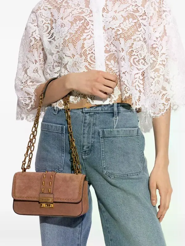 Michael Kors Tribeca Studded Leather Shoulder Bag