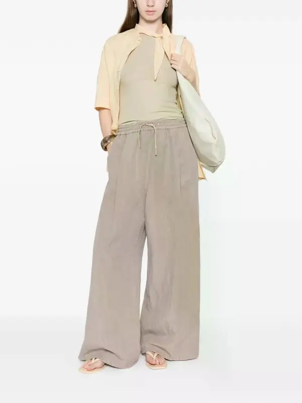 BERWICH Drawstring-waistband Trousers - Brown