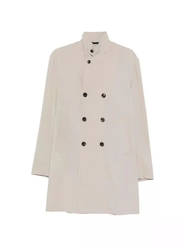 MONTECORE Double-breasted Trench Coat - Brown