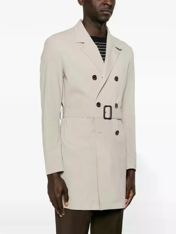 MONTECORE Double-breasted Trench Coat - Brown