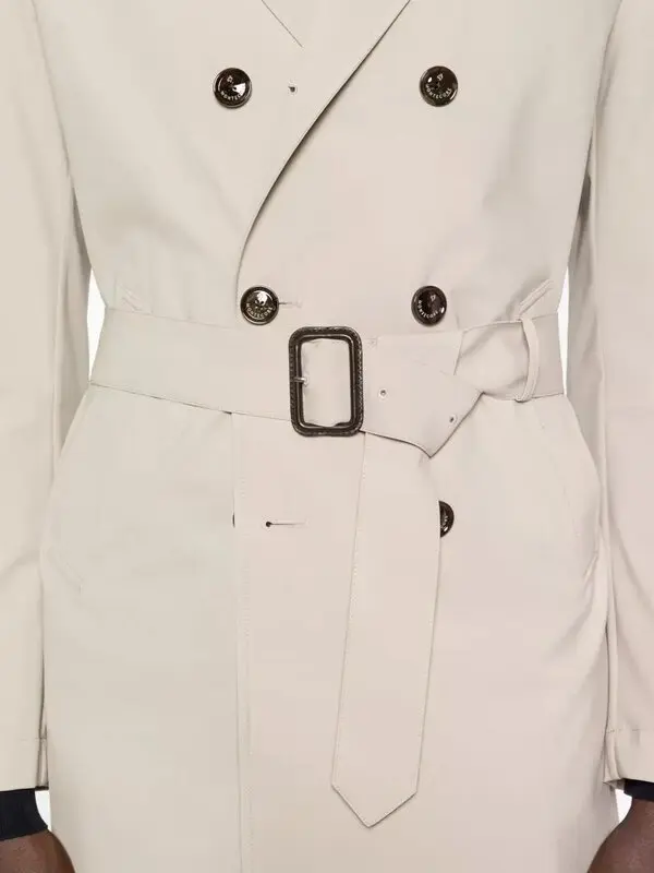 MONTECORE Double-breasted Trench Coat - Brown