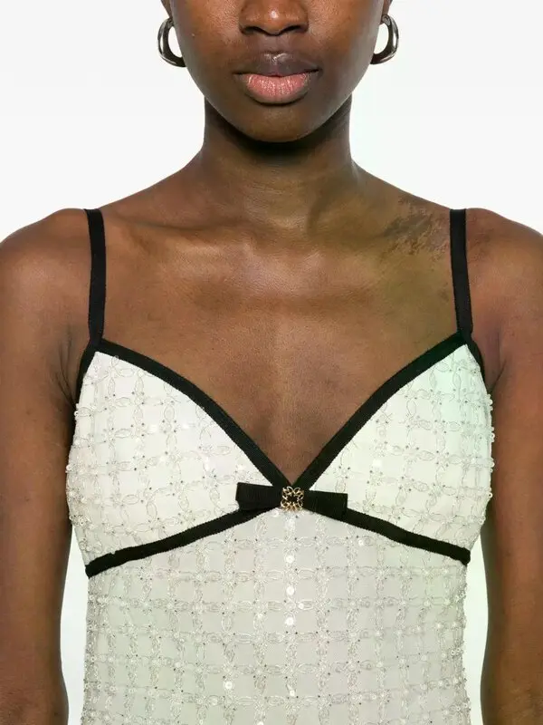 Elie Saab Sequined Mesh Mini Dress