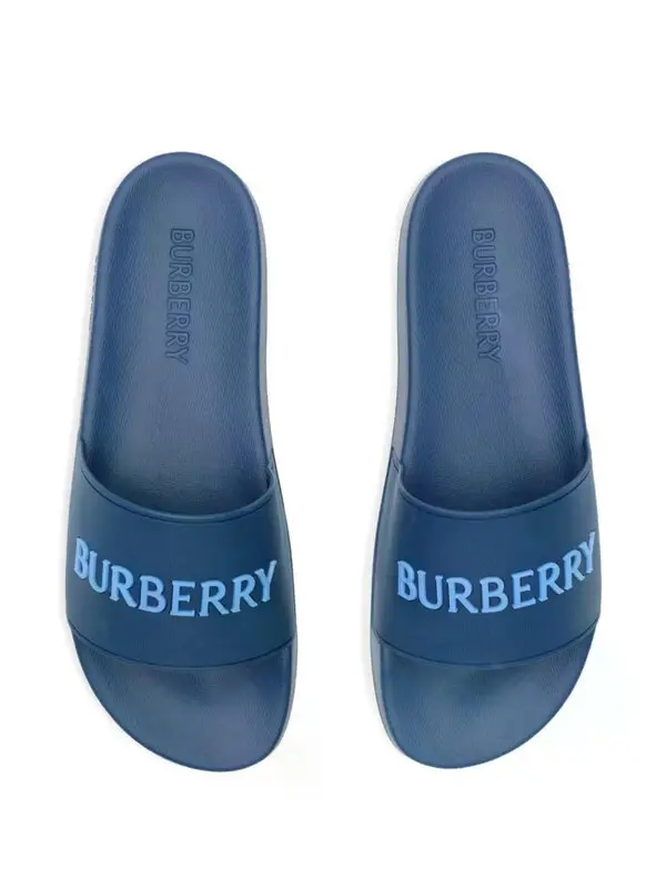 Burberry Logo Slides - Blue
