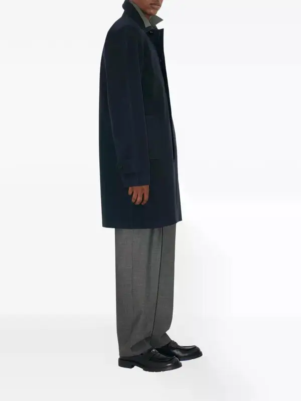 Burberry Mid-length Cashmere Car Coat - Blue