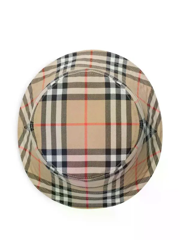 Burberry Check Bucket Hat - Neutrals