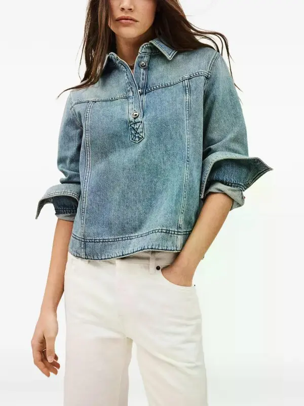 Ba&sh Tavy Buttoned Polo Top