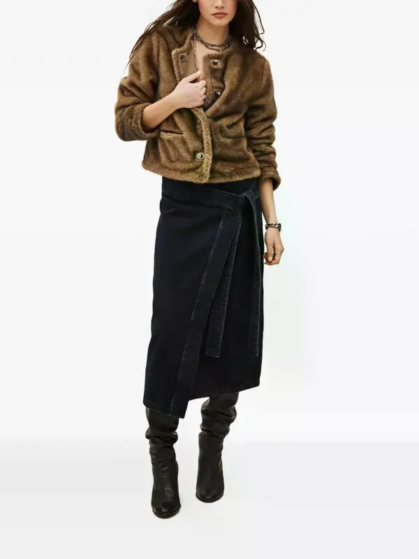 Ba&sh Tie-wrap Midi Skirt