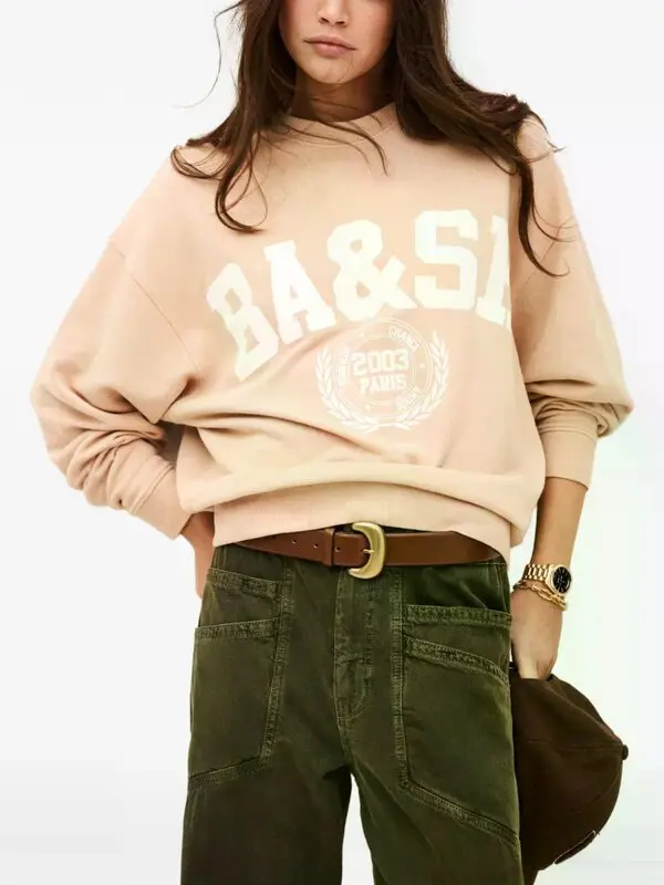 Ba&sh Graphic-print Sweatshirt - Neutrals