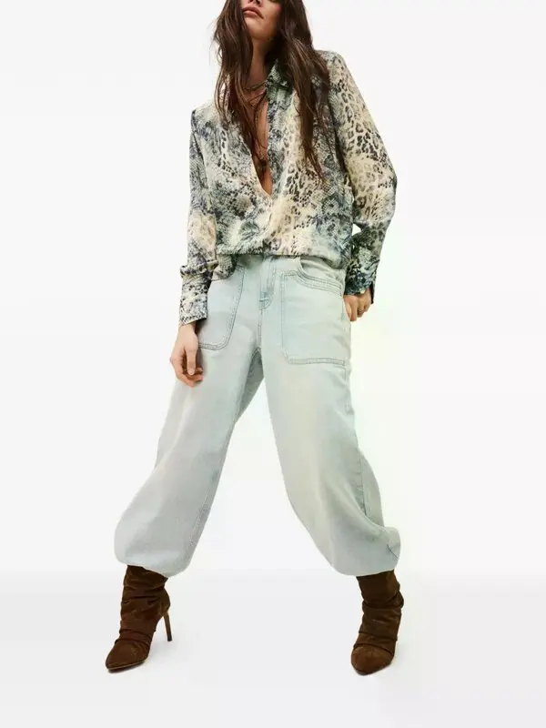 Ba&sh Animal-print Shirt - Neutrals