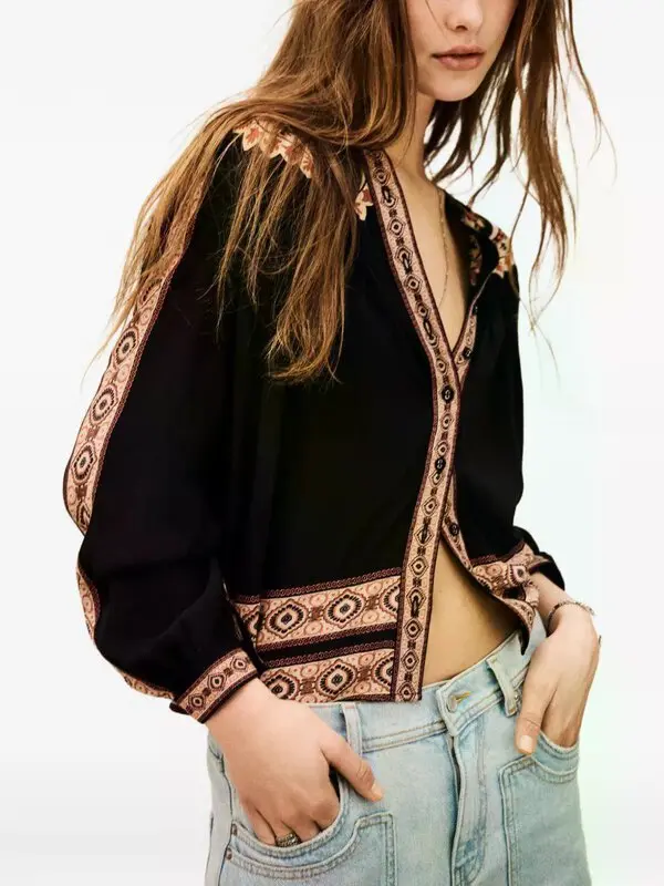 Ba&sh Valda Patterned Blouse