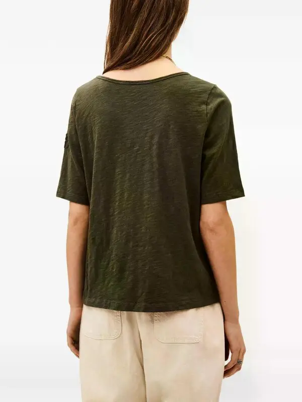 Ba&sh Vina Emblem-detail Crew-neck T-shirt