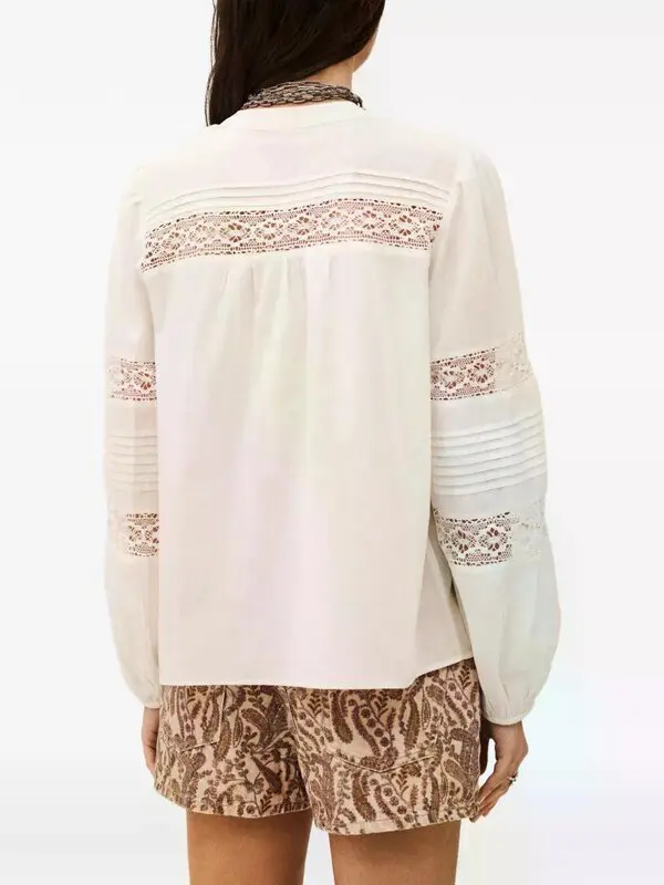 Ba&sh Nami Embroidered Long-sleeve Blouse