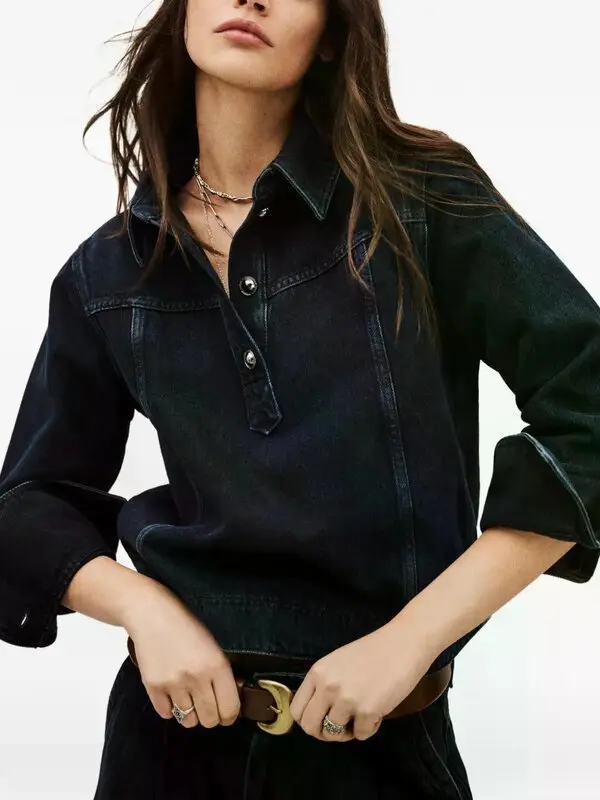 Ba&sh Tavy Buttoned Polo Top