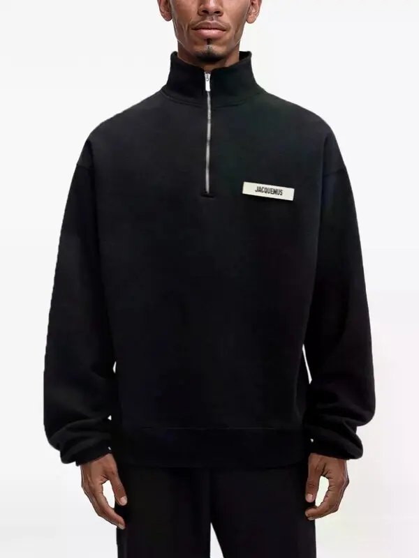 Jacquemus Gros-grain Half-zip Sweatshirt