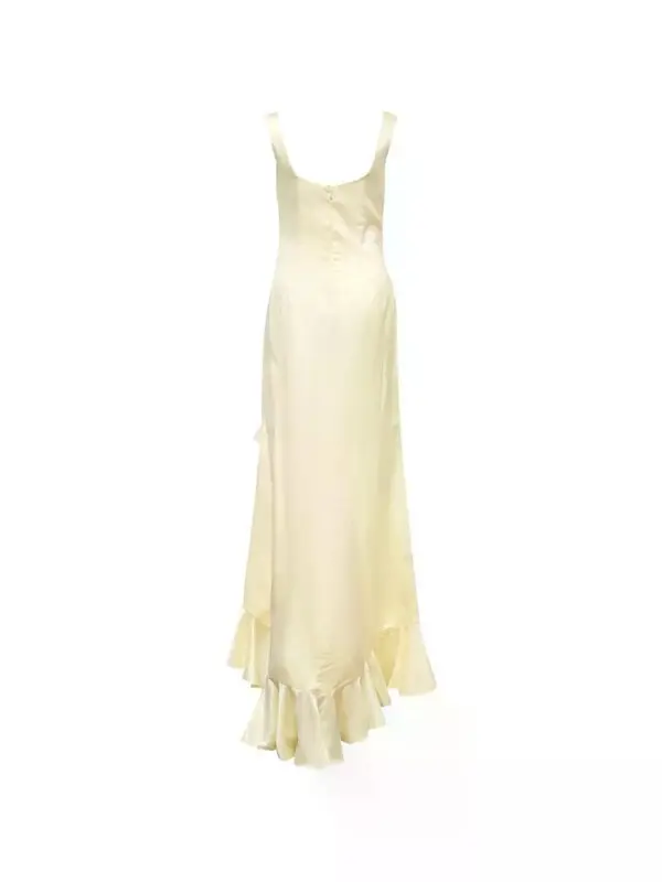 STOLEN STORES Ruffled Slit Maxi Dress