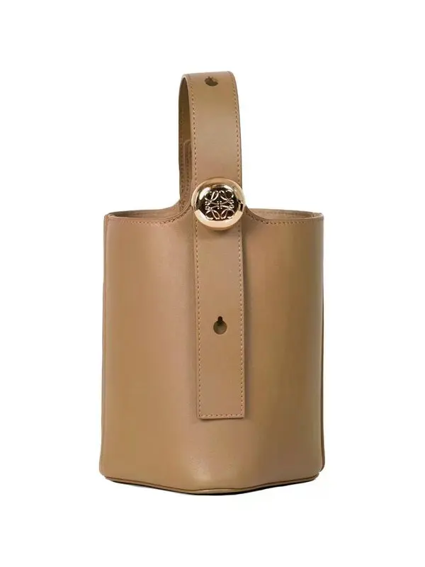 Loewe Mini Leather Bucket Bag - Brown