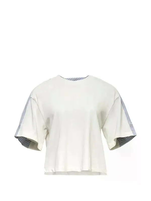 RE CODE Twisted Striped-back T-shirt
