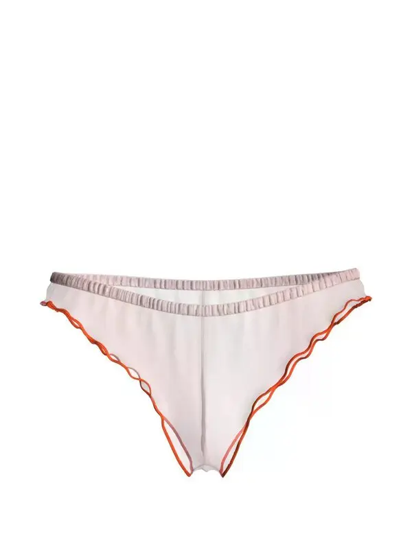 MAISON CLOSE Panorama Ruffled Tanga - Neutrals