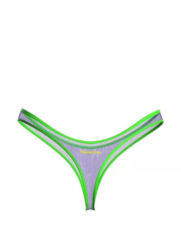MAISON CLOSE Panorama High-cut Thong - Purple