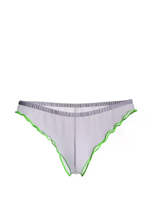 MAISON CLOSE Panorama Ruffled Tanga - Purple