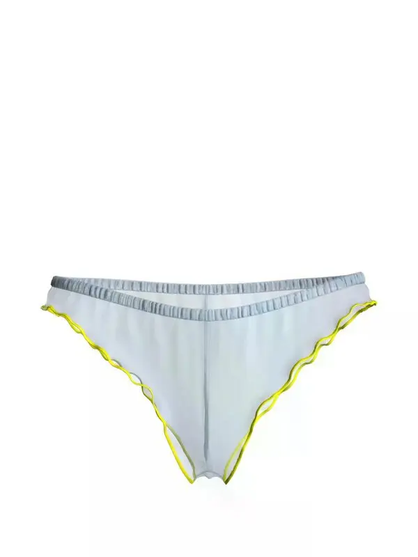 MAISON CLOSE Panorama Ruffled Tanga - Blue