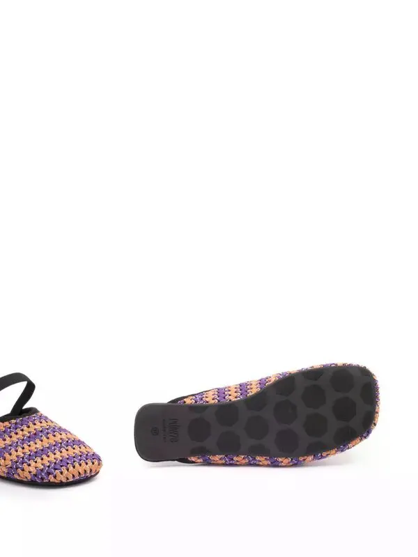Flowze Strap-detail Mules - Purple