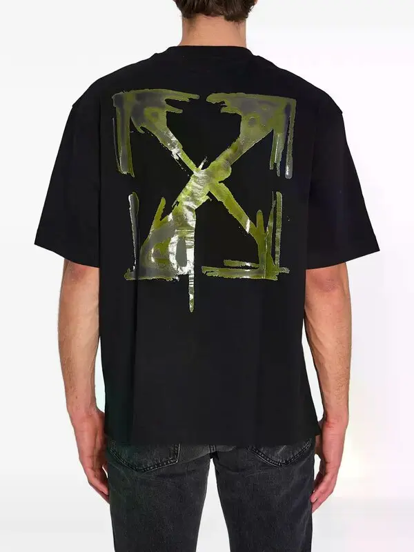 Off-White Dark Slime Arrow Crew Neck T-shirt - Black