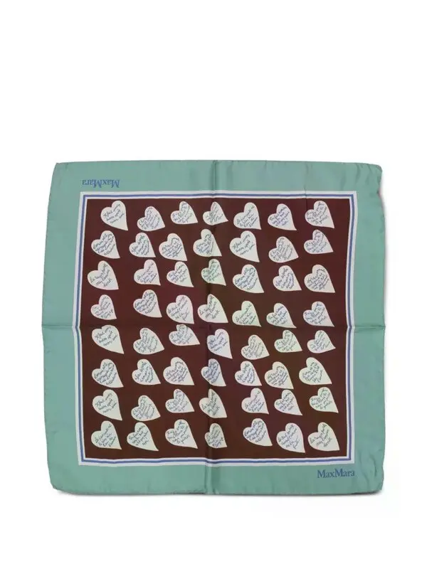 Max Mara Heart-print Scarf - Brown