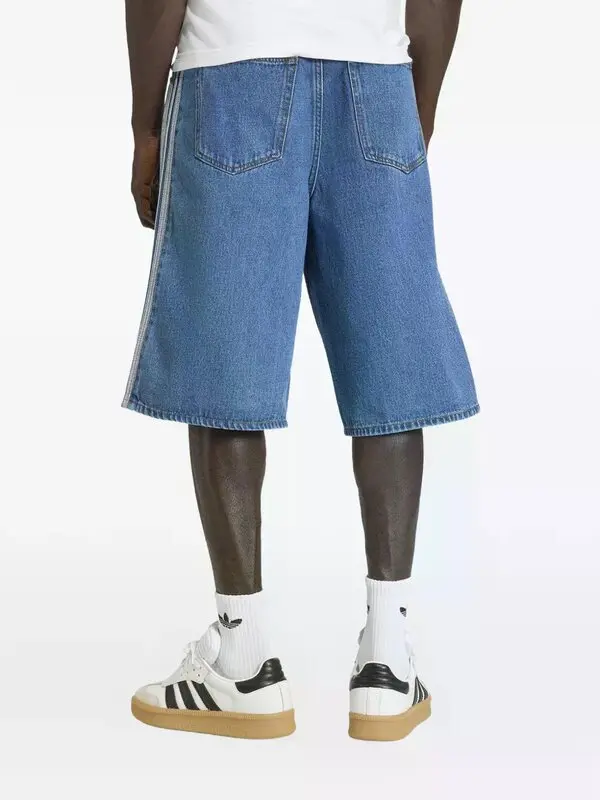 Adidas Denim Shorts With Side Stripe Detail