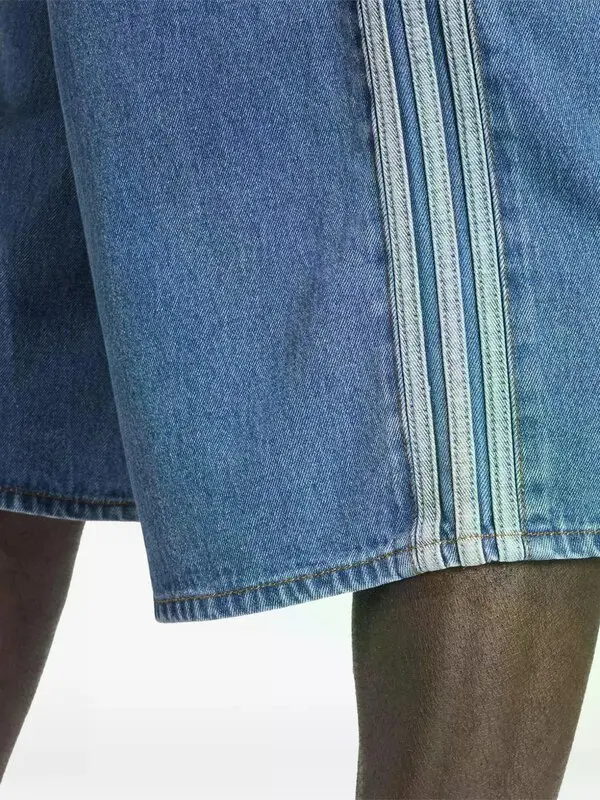 Adidas Denim Shorts With Side Stripe Detail