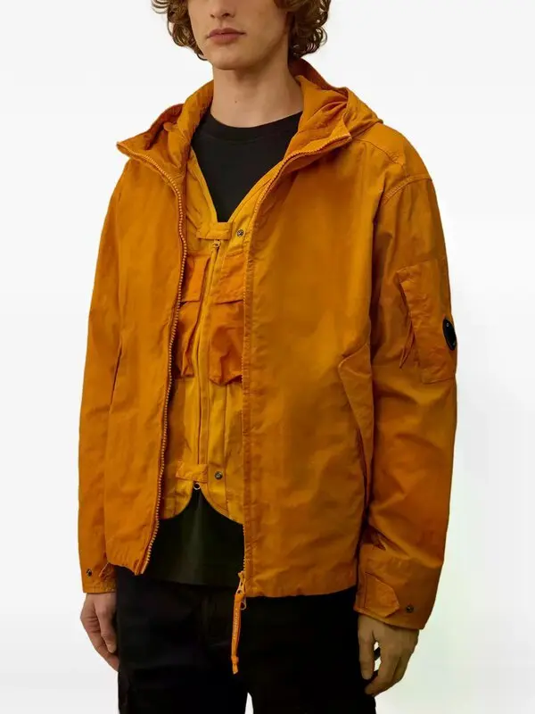 C.P. COMPANY Zip-up Hooded Jacket - Orange