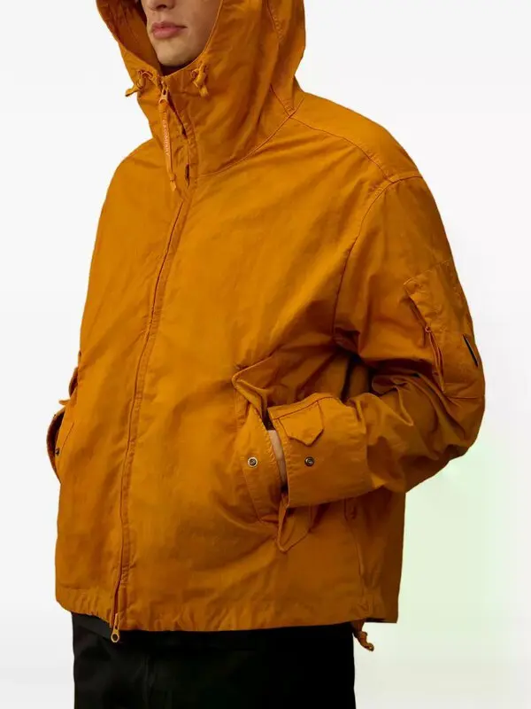 C.P. COMPANY Zip-up Hooded Jacket - Orange