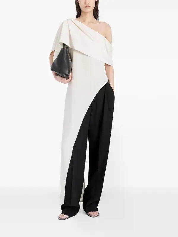 Proenza Schouler One-shoulder Draped Twill Top - Neutrals
