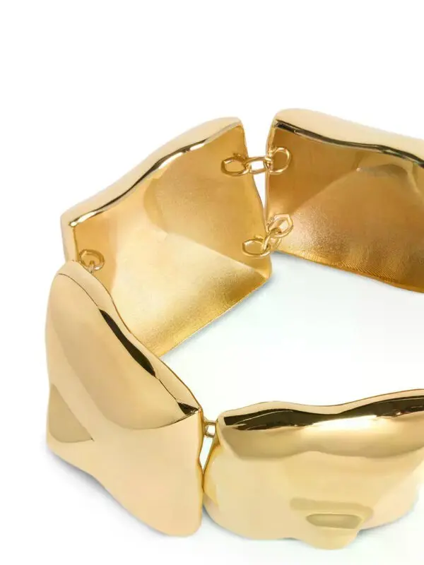 Dsquared2 Tone Molten Effect Brass Cuff Bracelet