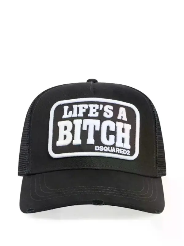 Dsquared2 Slogan-embroidered Baseball Cap - Black