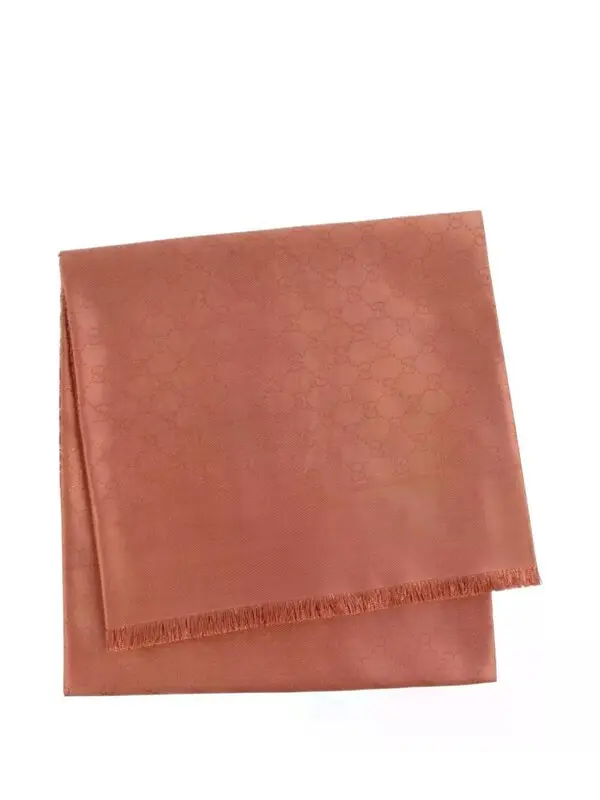 Gucci Gg Frayed Scarf - Orange