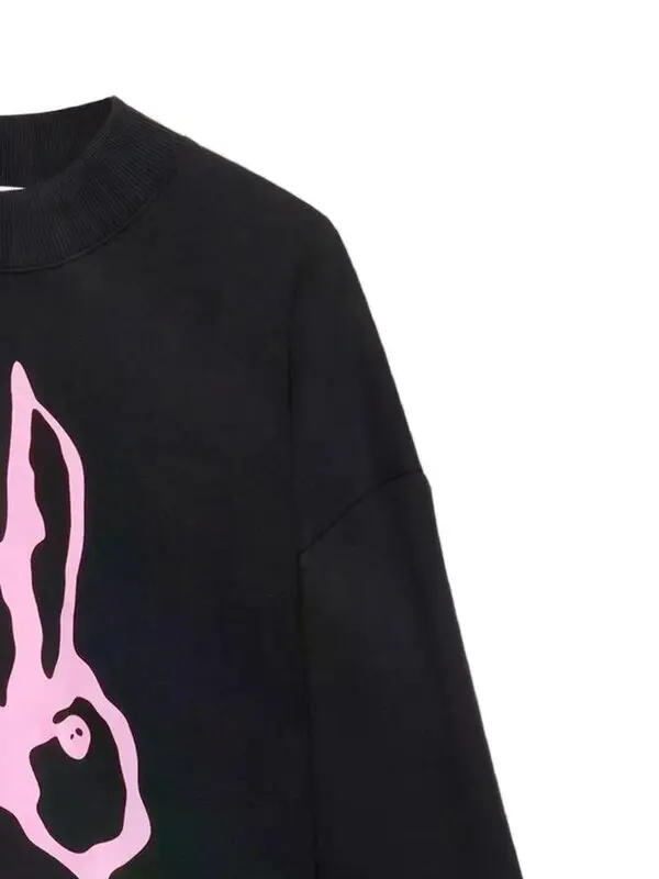 MSGM Sketched Bunny Print Sweatshirt - Black