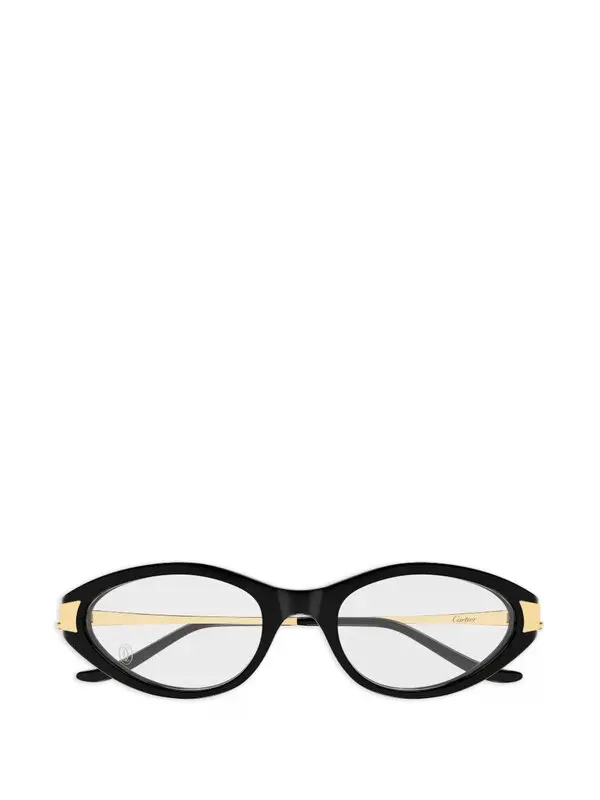 Cartier Oval-frame Eyeglasses - Black