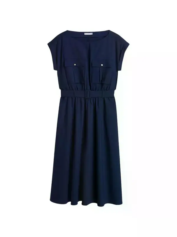 Tommy Hilfiger Patch-pocket Belted Midi Dress