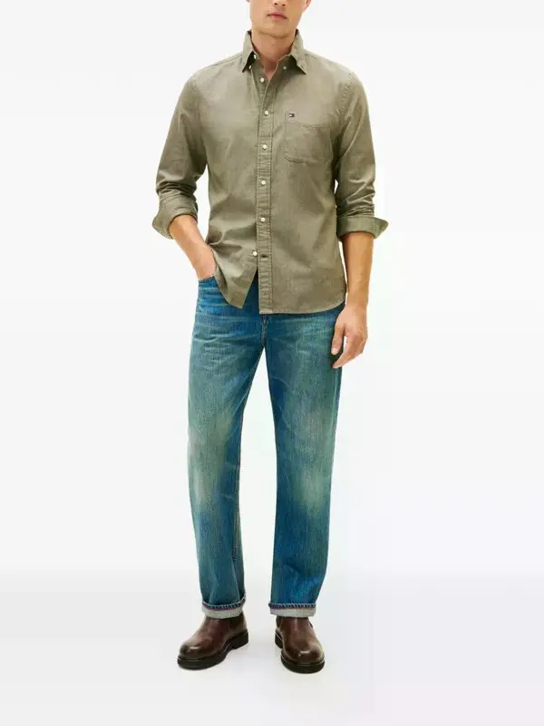 Tommy Hilfiger Button-up Long-sleeve Shirt - Green