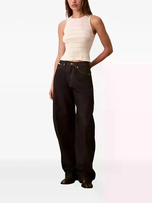 Calvin Klein Knit Sleeveless Vest - Neutrals