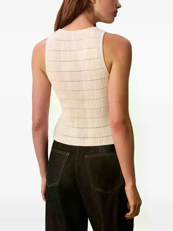 Calvin Klein Knit Sleeveless Vest - Neutrals