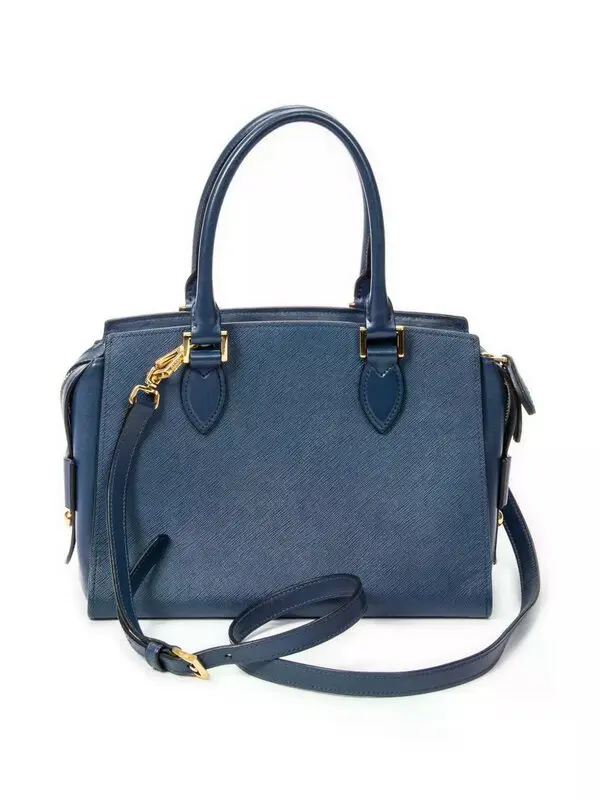 Prada Saffiano Leather Tote - Blue