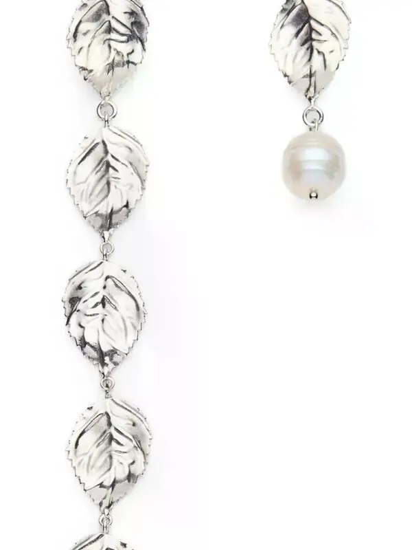 Magda Butrym Leaf Pearl Drop Earrings